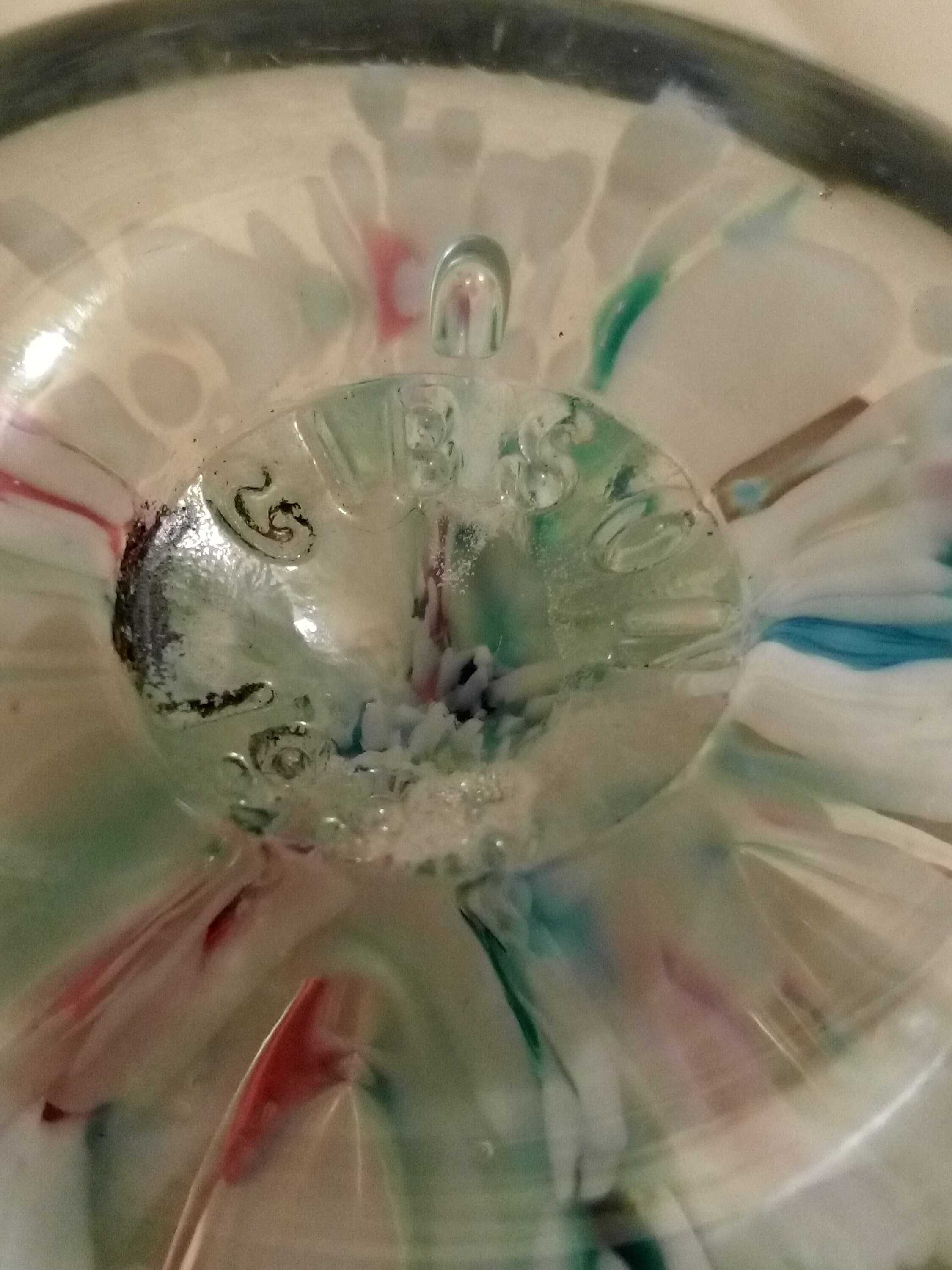 Gibson Glass Paperweight Blue White Purple Flowers Mid Century - Etsy