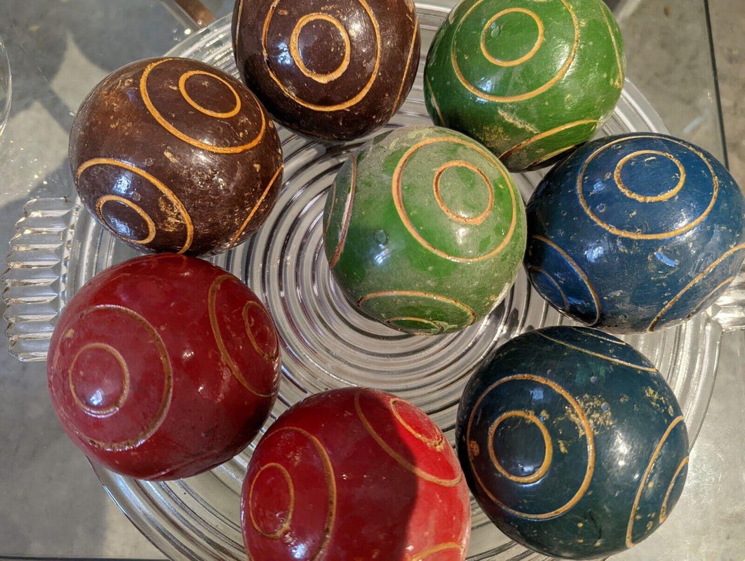1940's Brevettato Bocce Balls Set of 8 Italy - Etsy