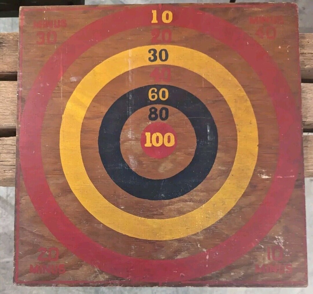 1930's Double Sided Wood Bullseye/baseball Game - Etsy