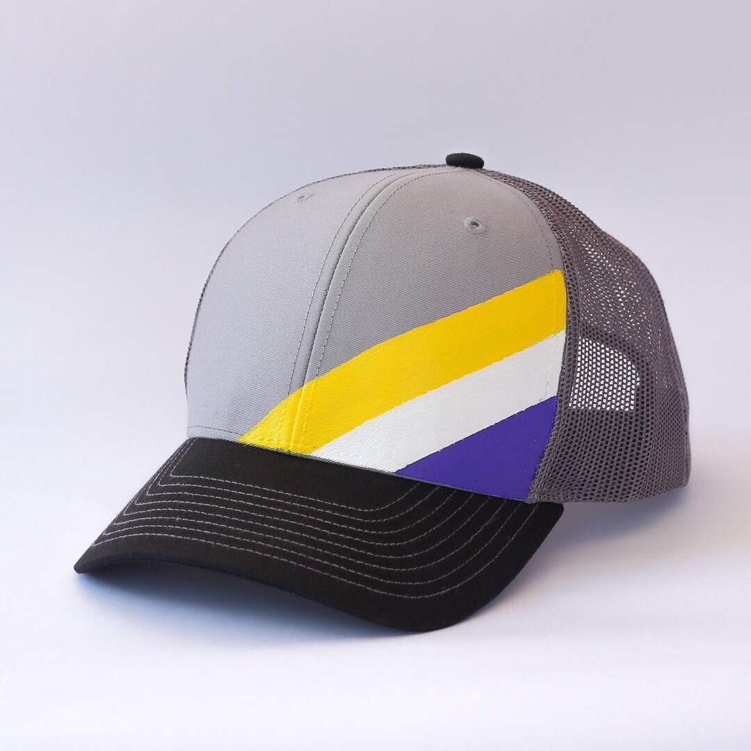 Non Binary Flag Hat Fluid Non Binary Flag Non Conforming - Etsy