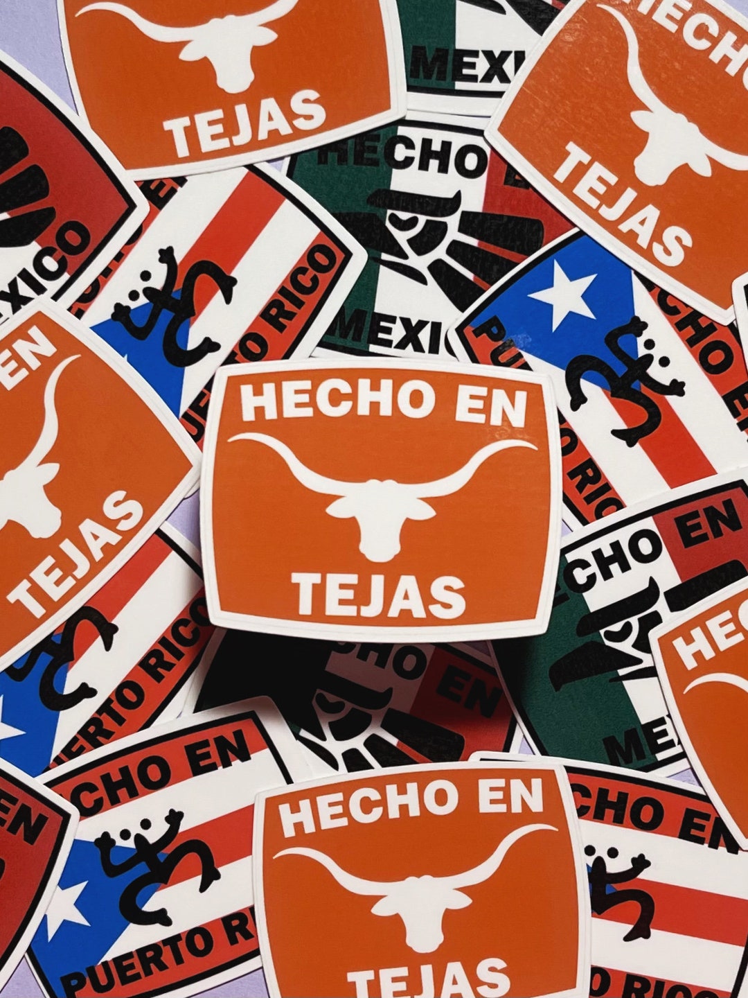 Hecho En Tejas Mini Sticker - Etsy