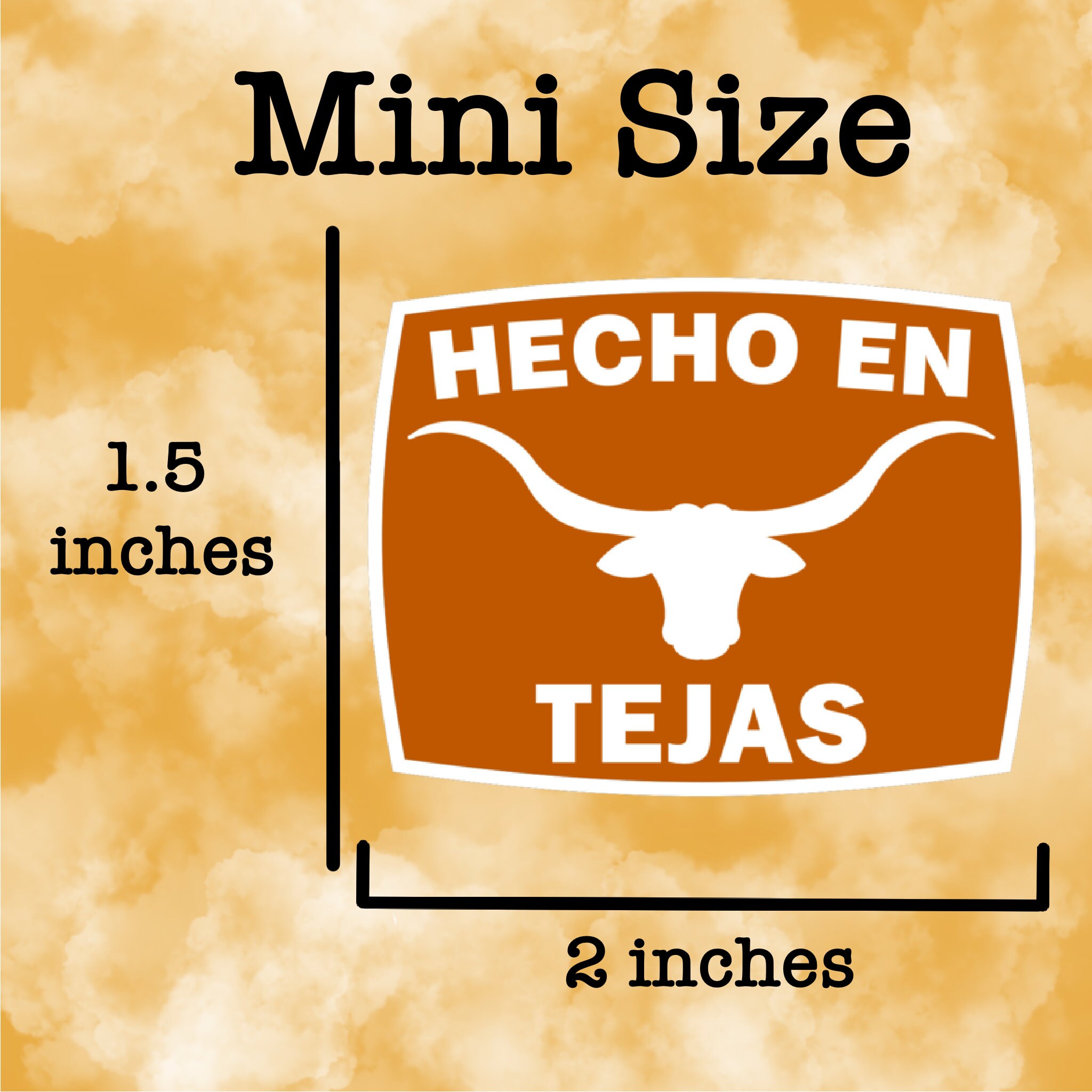 Hecho En Tejas Mini Sticker - Etsy