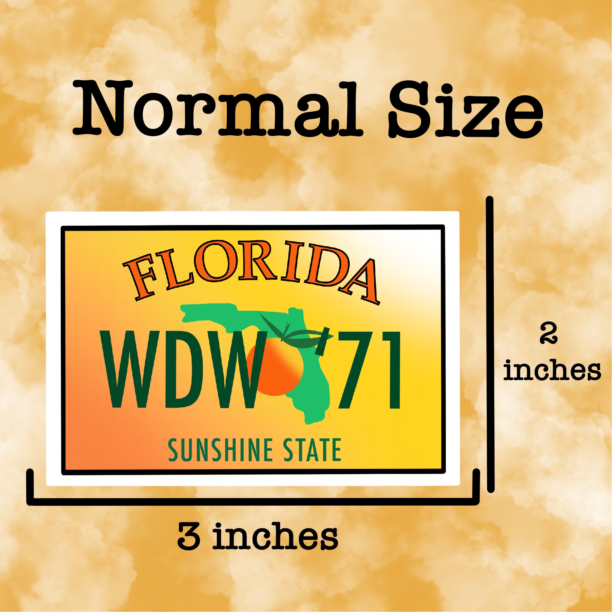 Florida License Plate Sticker WDW '71 - Etsy