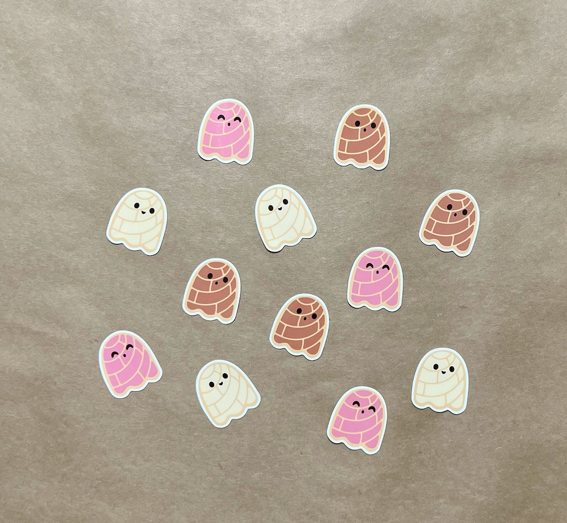 Concha Ghost Mini Sticker Set - Etsy
