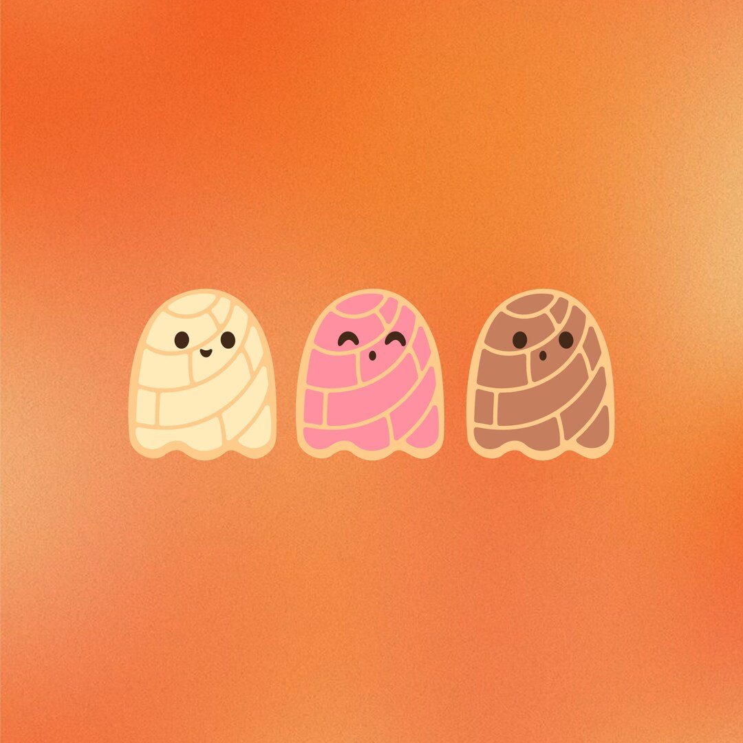 Concha Ghost Mini Sticker Set - Etsy