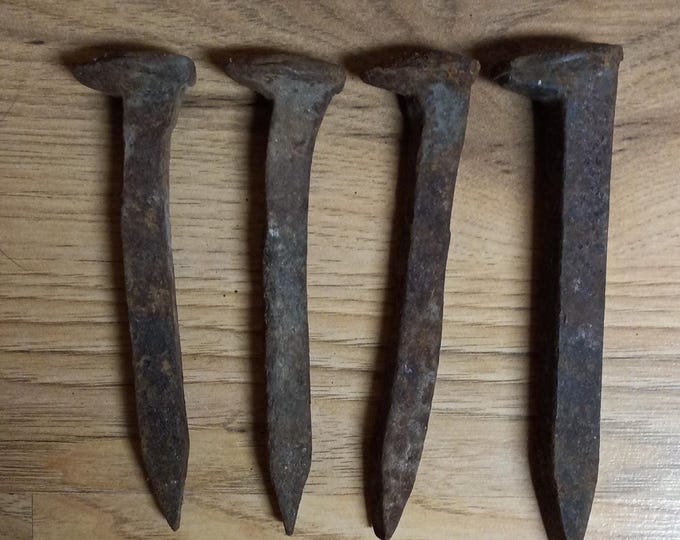 Vintage Rustic Iron Railroad Spikes Lot of 4 DIY Projects Used - Etsy