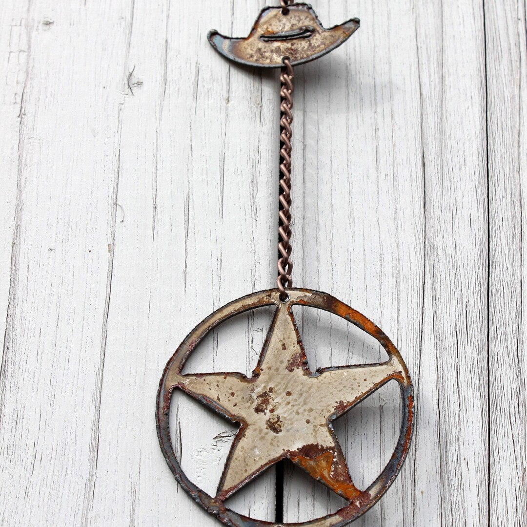 Rustic Metal Western Farmhouse Cowboy Wall Decor Hanging/charm - Etsy