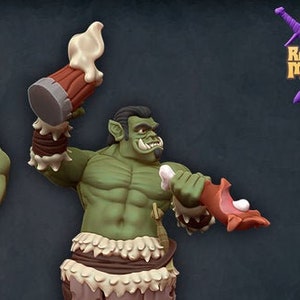 Half-orc Fighter/brawler Miniature RPG Minis Ork Mini - Etsy