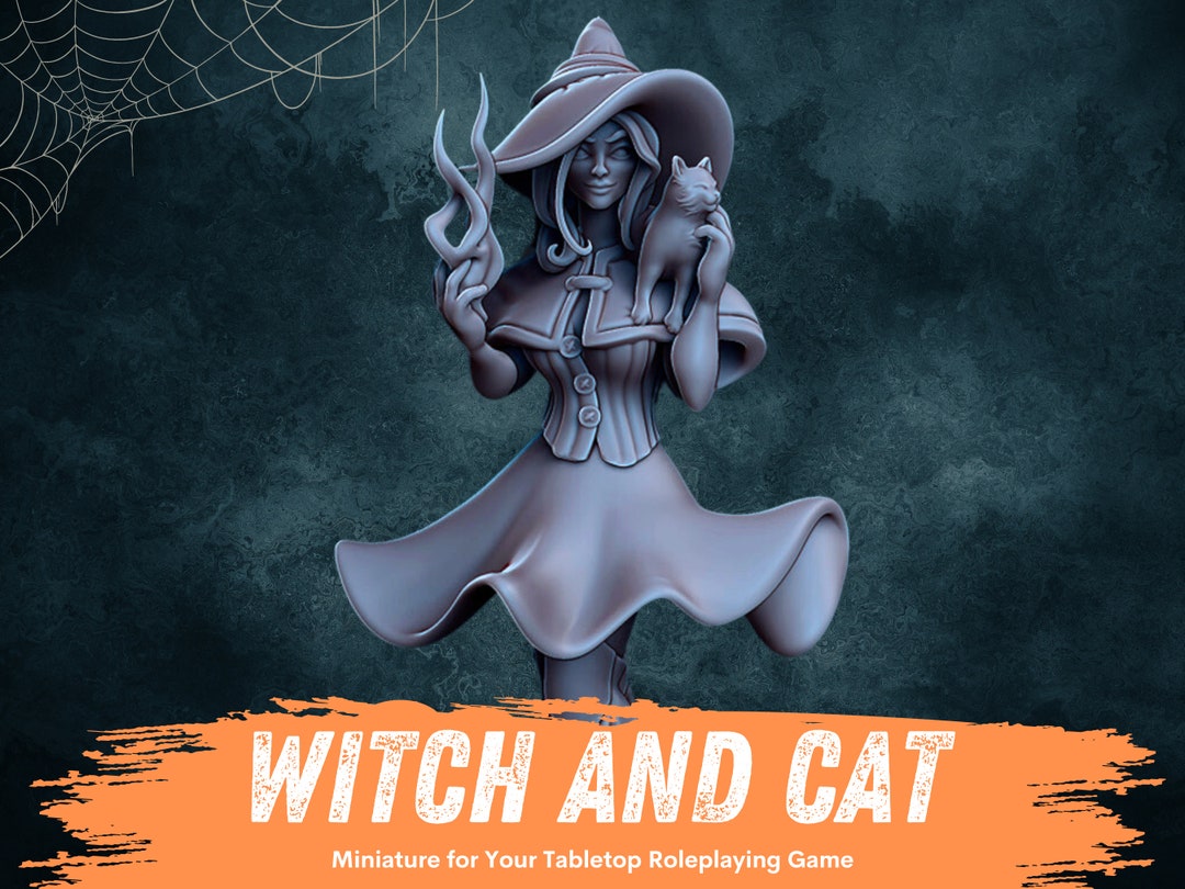 Female Witch Miniature | RPG Wizard Mini | DND Sorcerer | D&D Druid ...