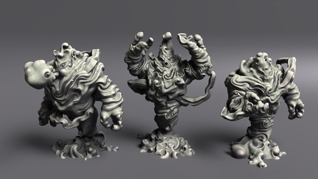 Air Elementals large and Small Miniature RPG Minis D&D DND RPG Tabletop ...