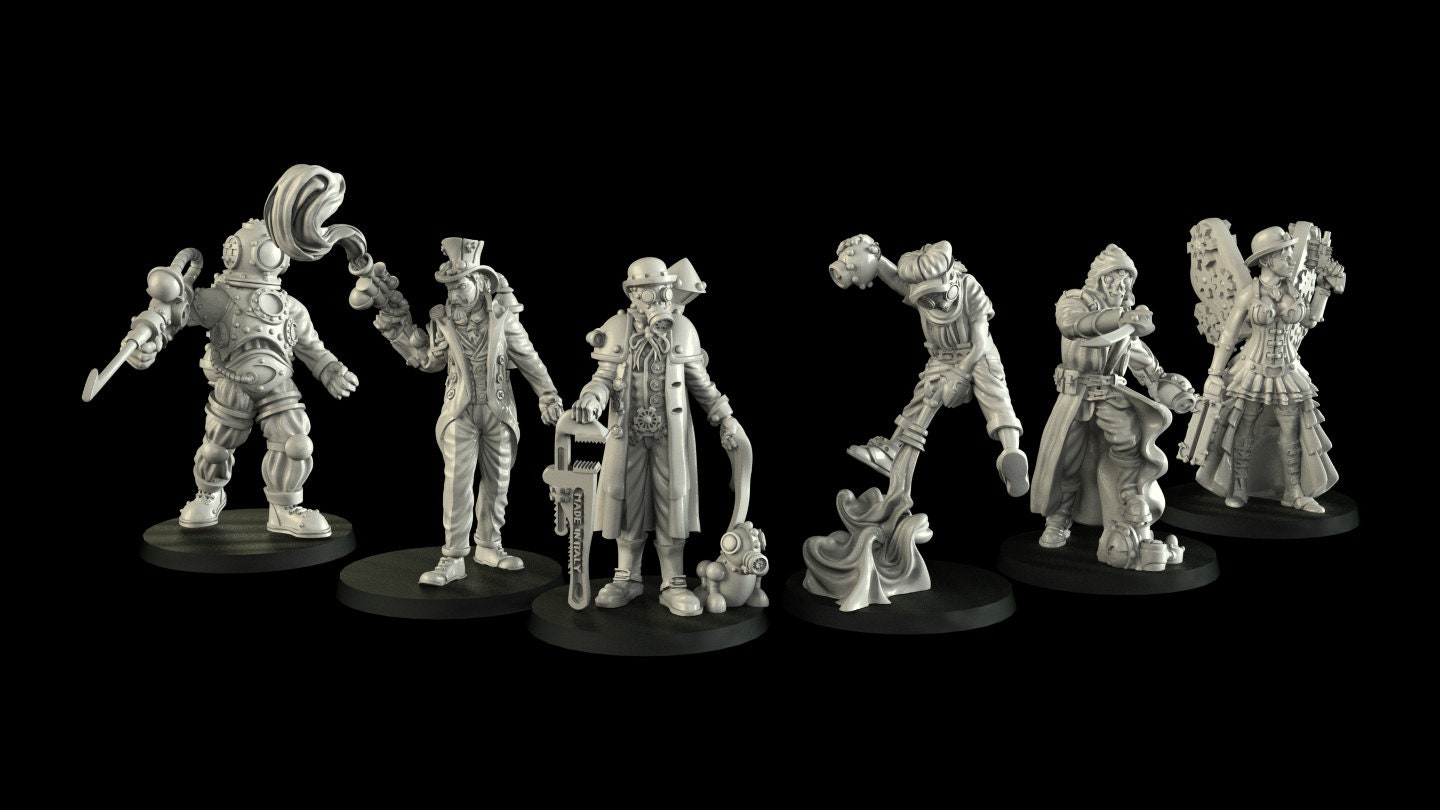 Steampunk Crew Miniature Collection RPG Minis D&D DND - Etsy