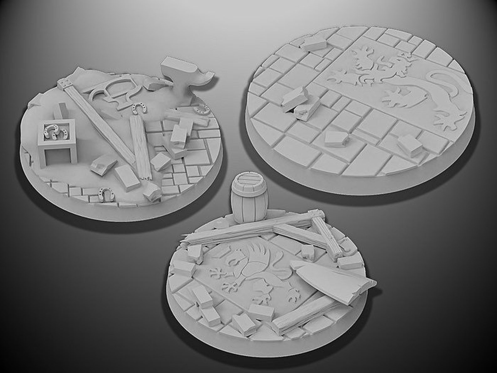 50mm Ruins Bases Miniature Bases D&D RPG Tabletop - Etsy