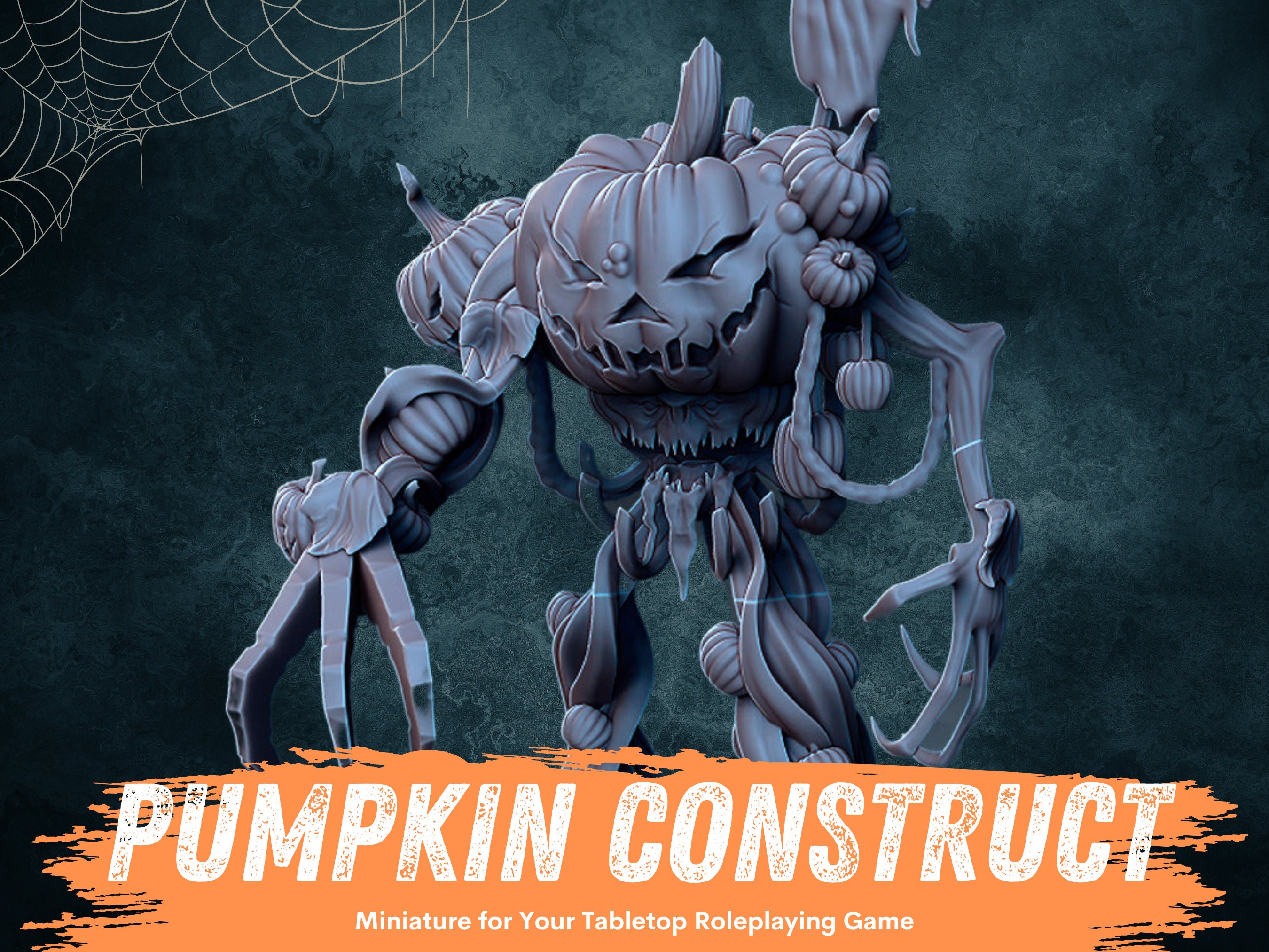 Pumpkin Construct Miniature | RPG Jack O'lantern Mech Minis | D&D Jack ...