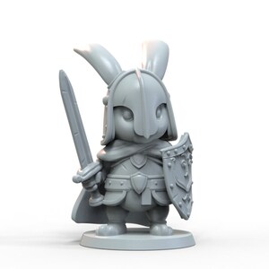 Rabbit Paladin Miniature | D&D Bunny Miniature | Dnd Rabbitfolk | RPG ...