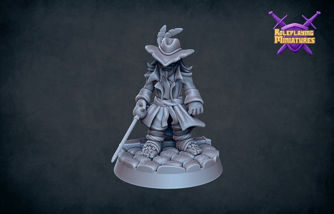 Gnome Fighter/duelist Miniature RPG Minis DND D&D RPG - Etsy