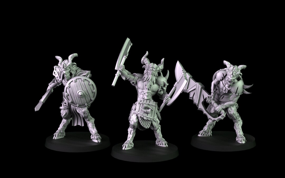 Satyr Miniatures - 3 Versions | RPG Minis | D&D | DND | RPG | Tabletop ...