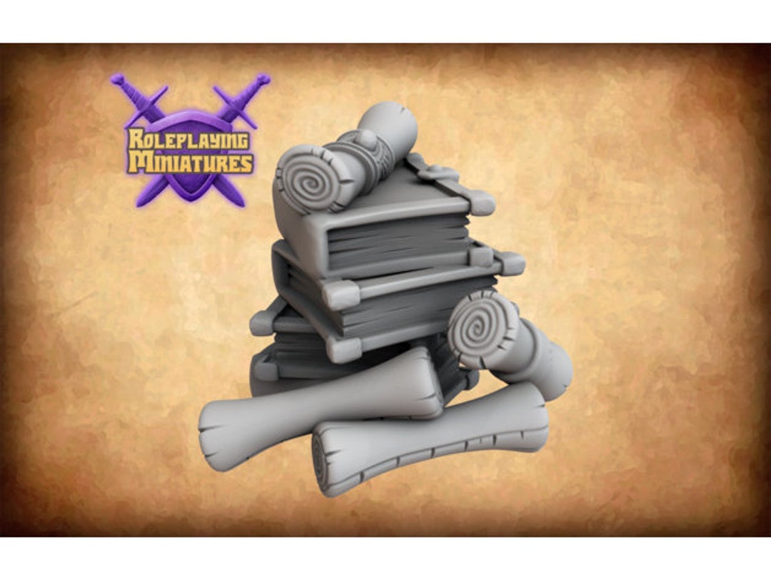 Books and Scrolls Scatter | RPG Minis | DND | D&D | RPG | Tabletop ...