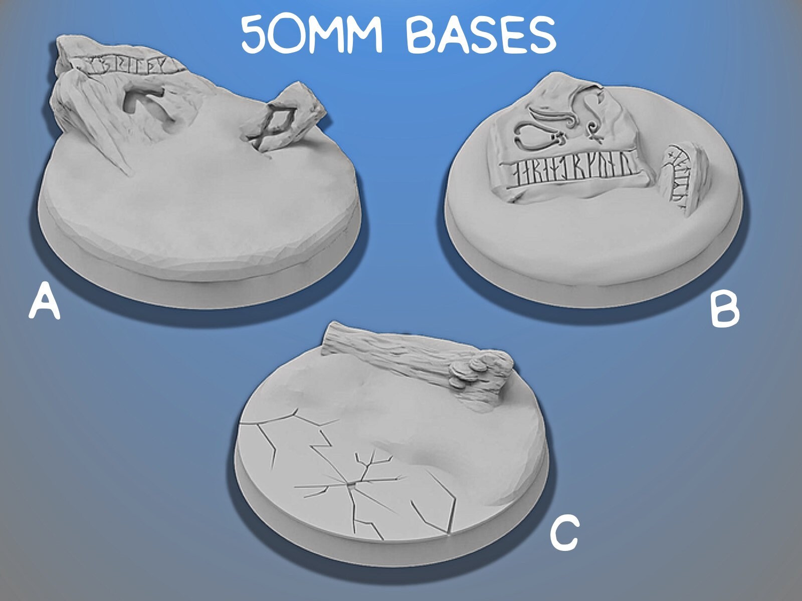 50mm Dwarven Bases Miniature Bases D&D Free Shipping - Etsy