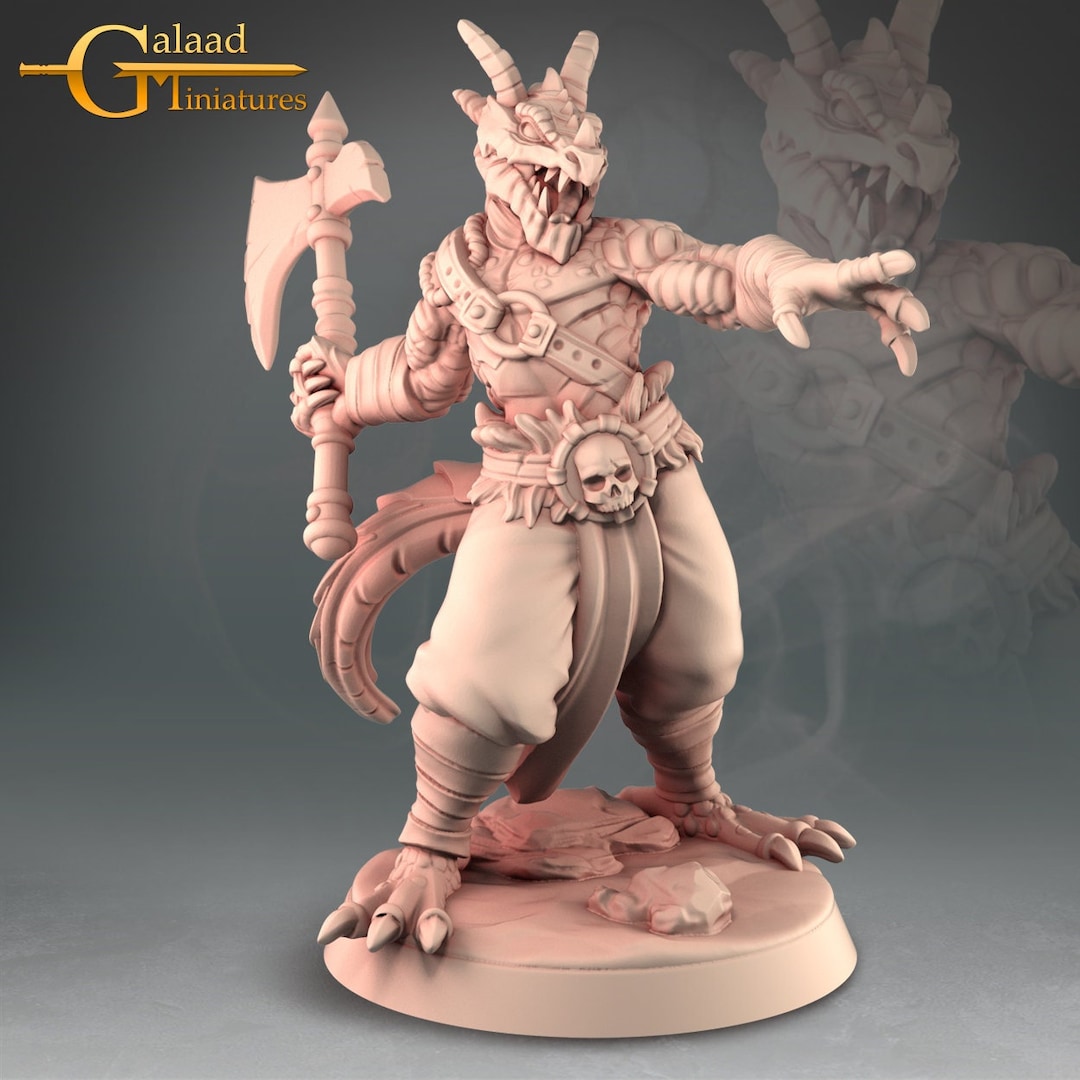 Dragonborn Barbarian Miniature | RPG Minis | D&D | DND | RPG | Tabletop ...