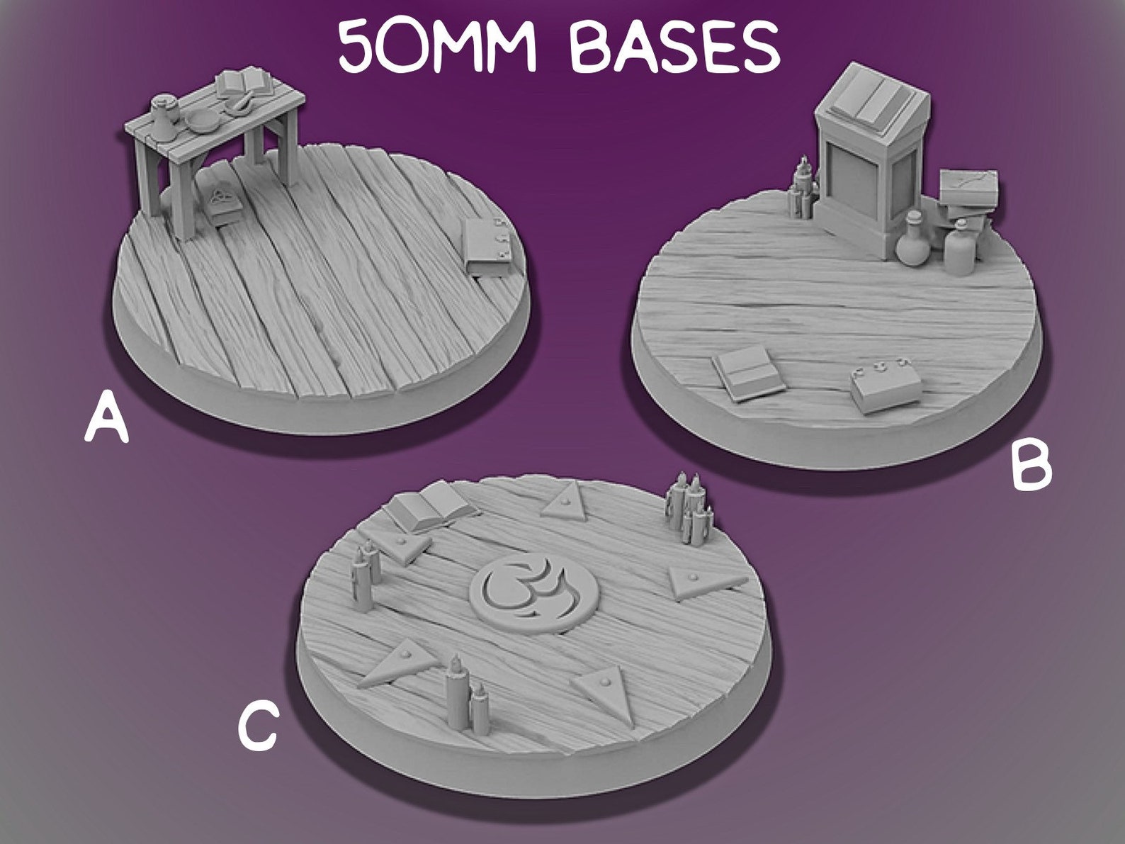 50mm Wizards Lab Bases Miniature Bases D&D Free - Etsy