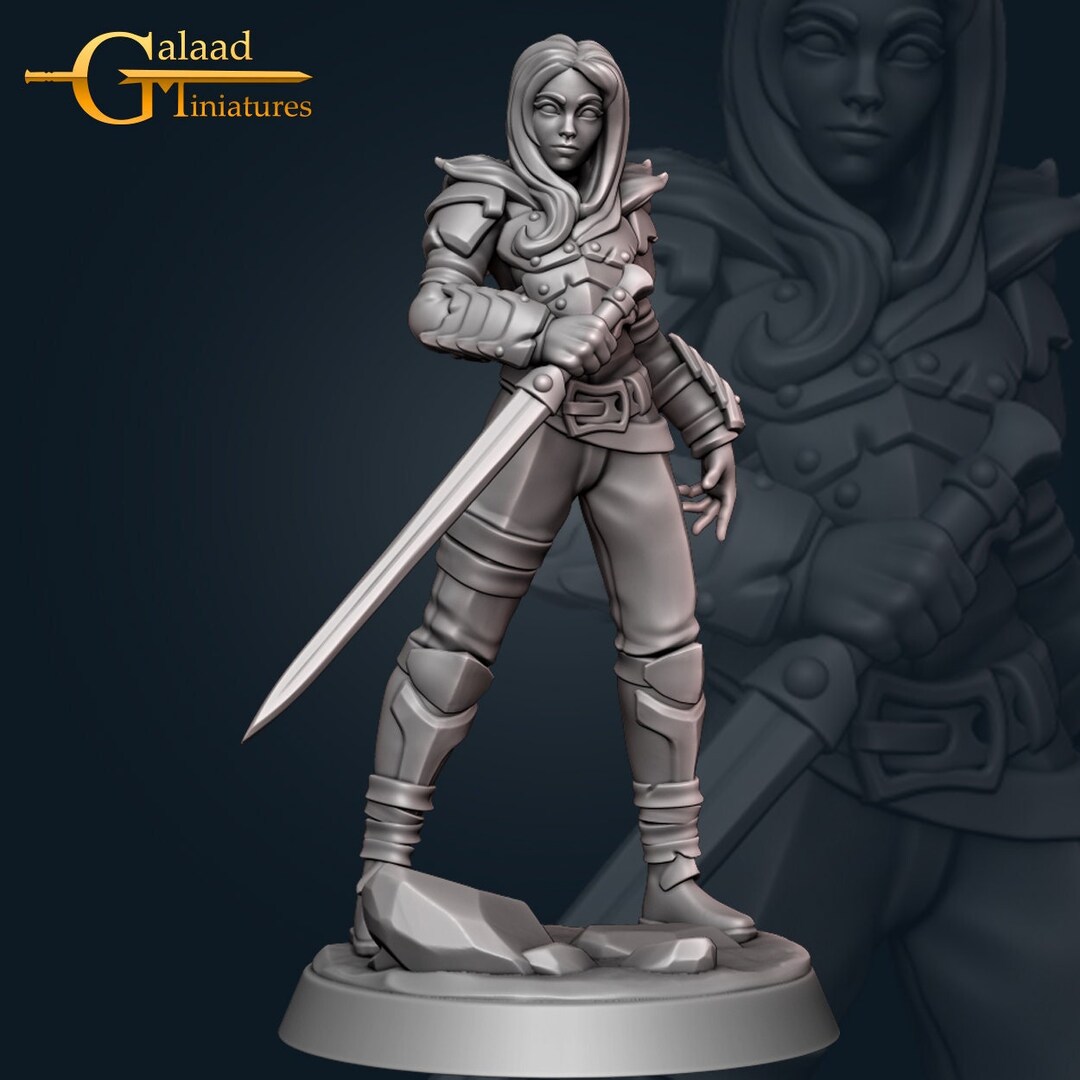 Female Paladin Miniature | RPG Minis | D&D | DND | RPG | Tabletop ...