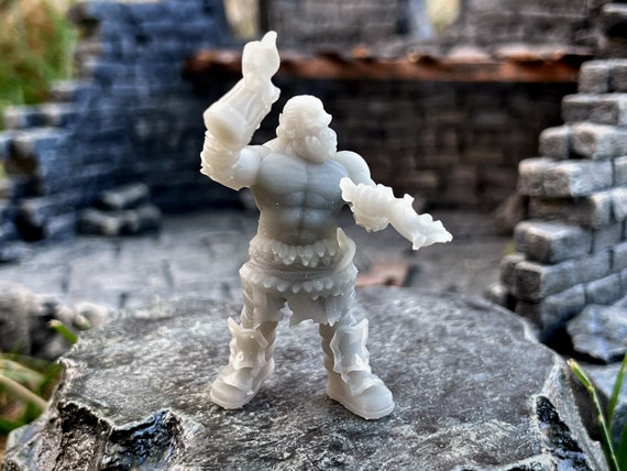 Half-Orc Fighter/Brawler Miniature RPG Minis Ork Mini | Etsy