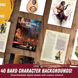 Digital Bard DND Character Backgrounds | D&D Digital Download ...