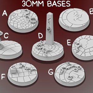 30mm Dark Elf Bases | Miniature Bases | D&D | RPG | Tabletop Gaming ...