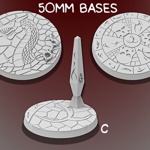 50mm Dark Elf Bases Miniature Bases D&D RPG Tabletop Gaming From ...