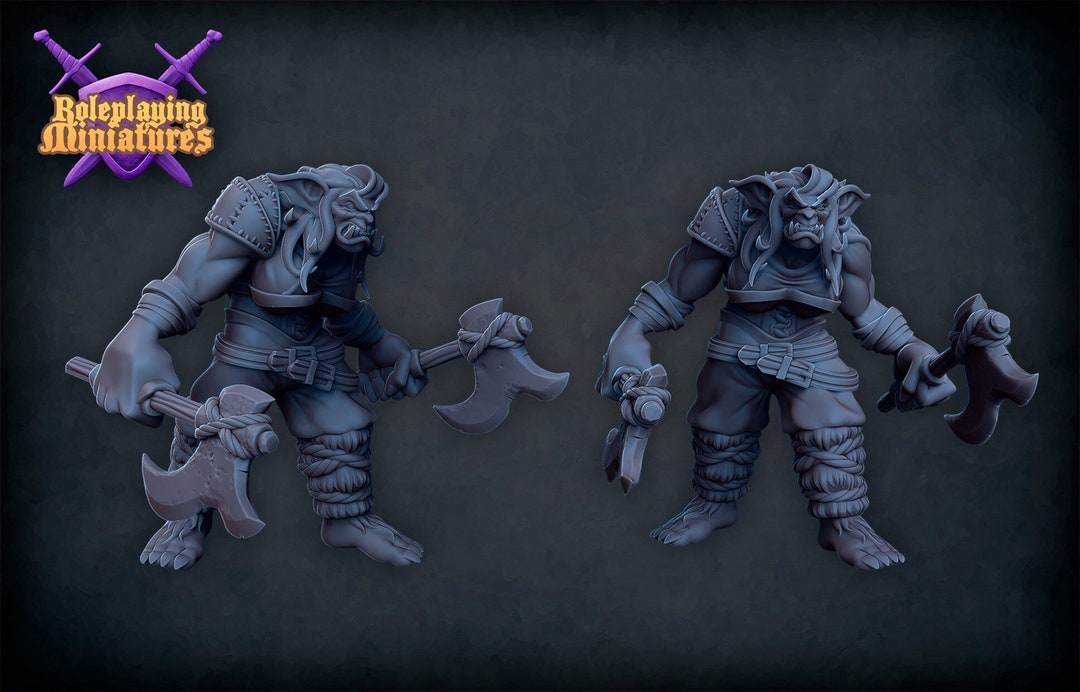 Female Bugbear Barbarian Miniature | RPG Minis | DND | D&D | RPG ...