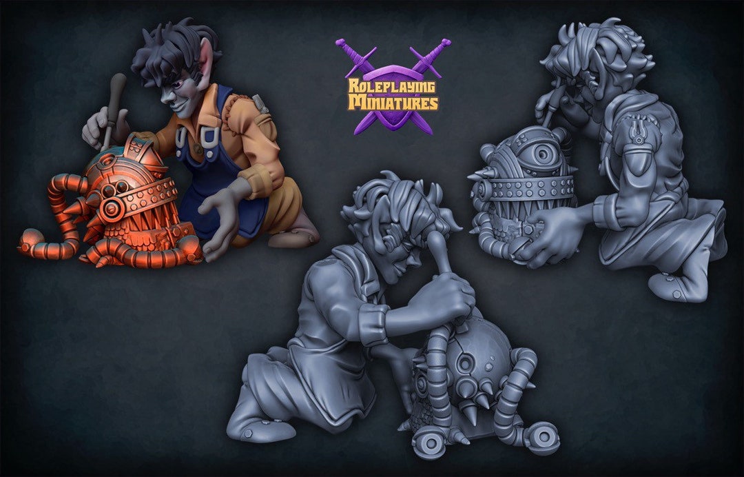 Gnome Inventor Miniature RPG Minis DND D&D RPG Tabletop Gaming From ...