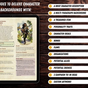 Digital Bard DND Character Backgrounds | D&D Digital Download ...