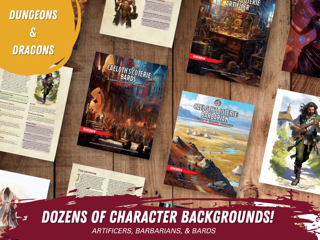 3-pack: Digital DND Character Background Toolkits | D&D Digital ...