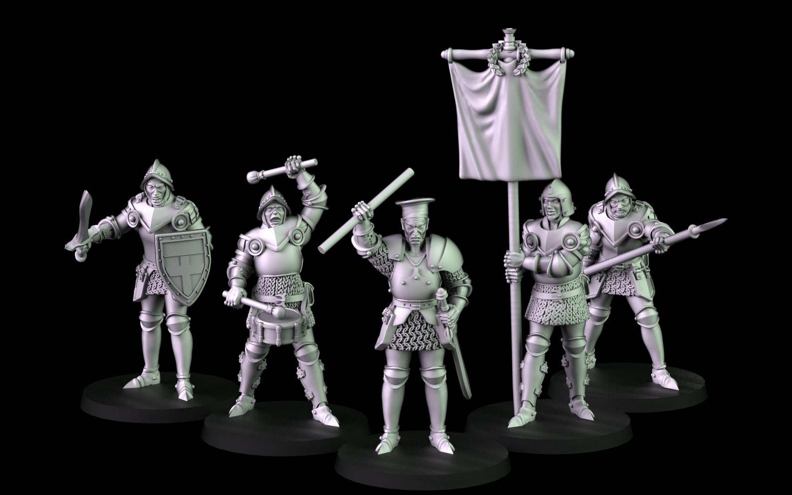City Guard Miniatures 5 Versions RPG Minis D&D DND | Etsy