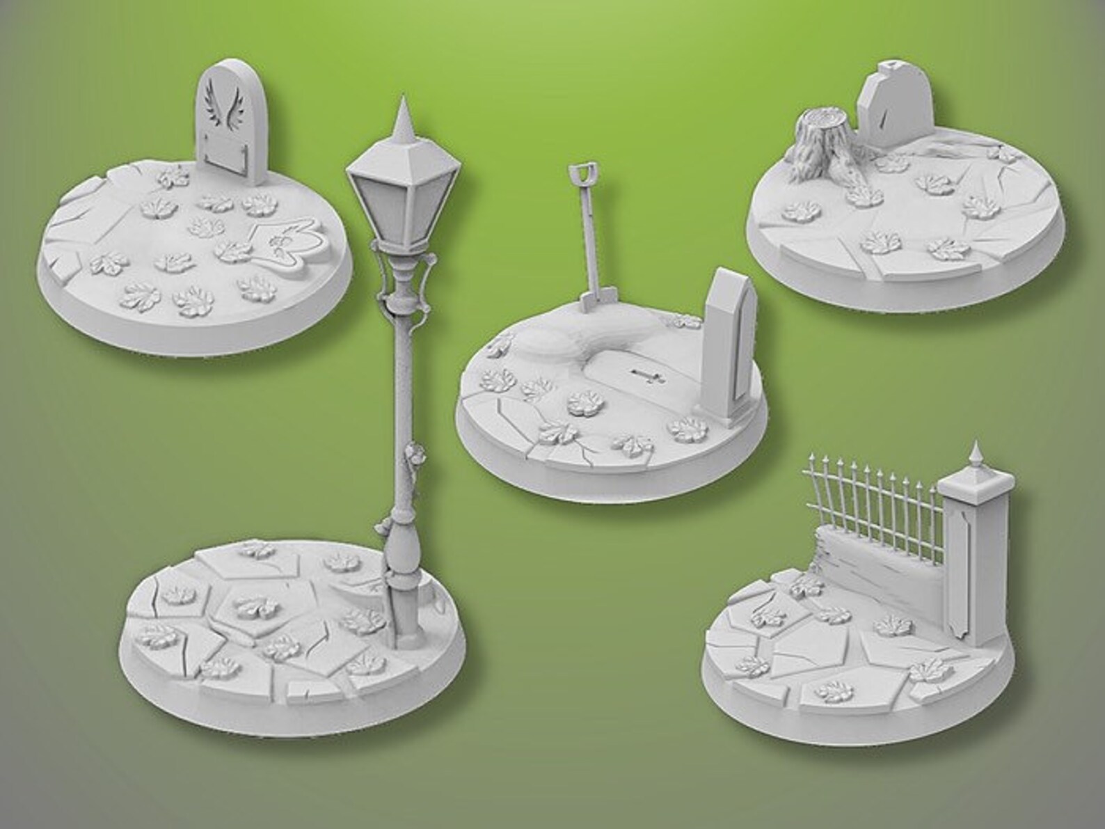 40mm Graveyard Bases Miniature Bases D&D RPG Tabletop - Etsy