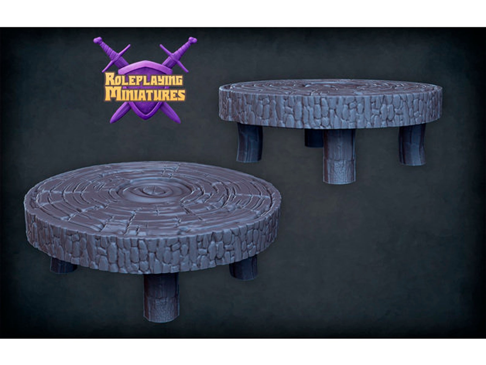 Round Table Scatter RPG Minis DND D&D RPG Tabletop - Etsy