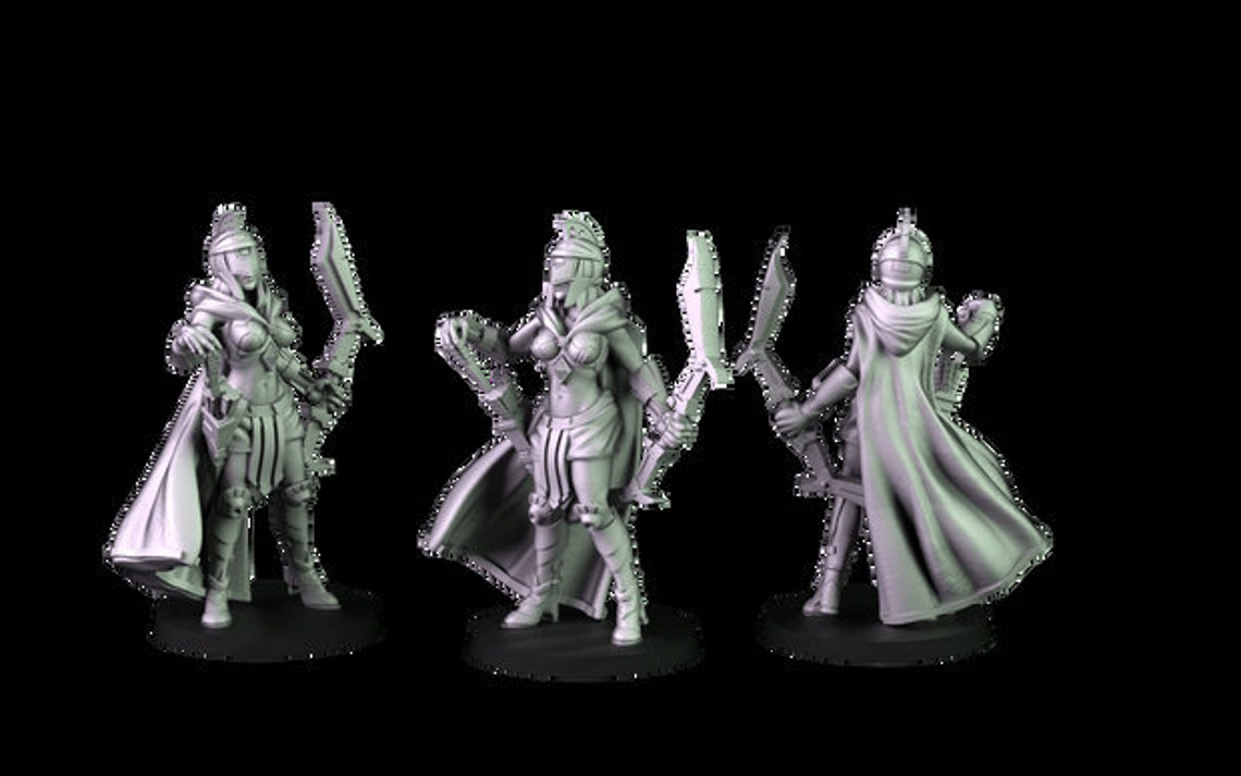 Male/Female Warforged Paladin Miniatures RPG Minis D&D | Etsy