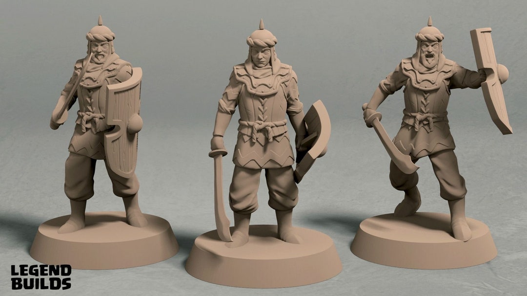Foot Soldiers - City Guard/asian/hun Miniatures | RPG Minis | D&D | DND ...