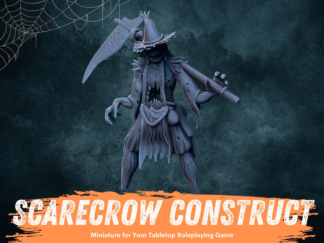 Scarecrow Construct Miniature | RPG Halloween Minis | DND Scarecrow | D ...