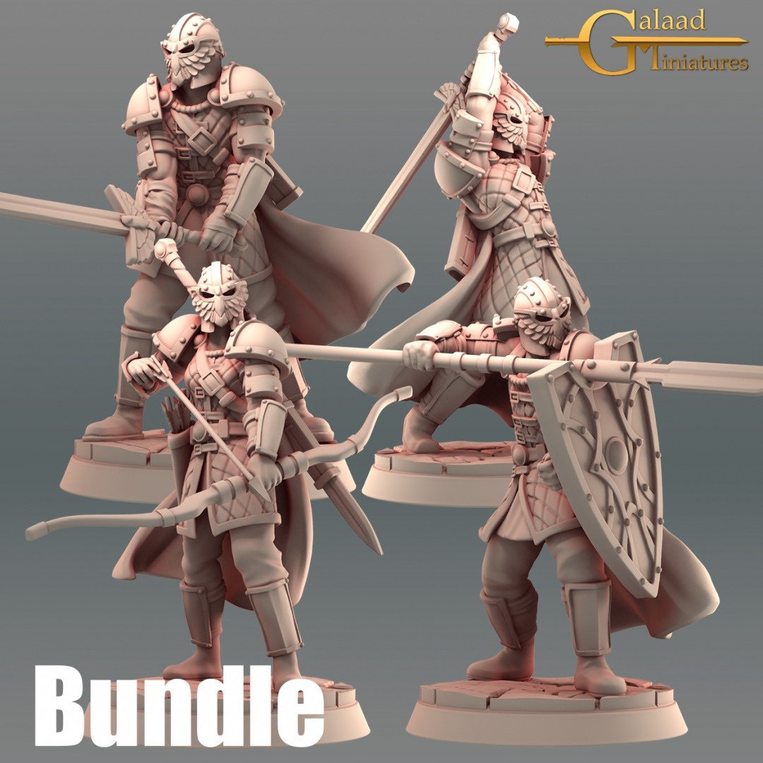 Eagle Knight Miniatures - 4 Versions | RPG Minis | D&D | DND | RPG ...