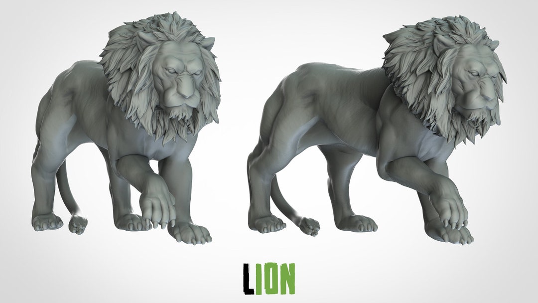 Lion/lioness Miniatures (3 Variations) | RPG Minis | D&D | DND | RPG ...