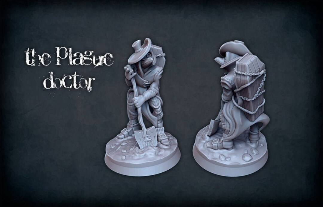 Plague Doctor Miniature With Base RPG Minis DND D&D - Etsy