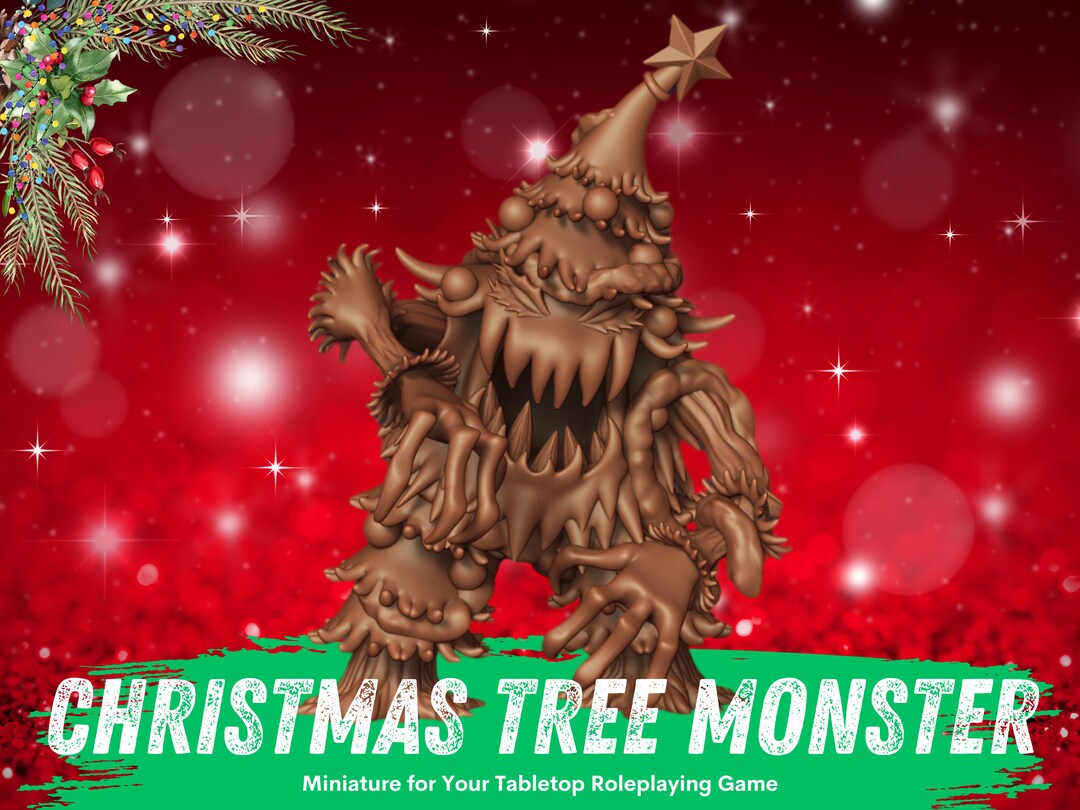 Christmas Tree Monster Miniature | RPG Treant Minis | DND Tree Monster ...