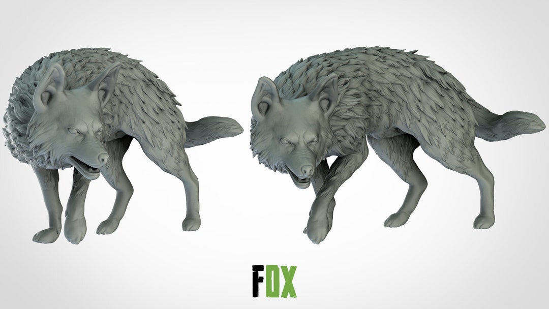 Fox Miniature | RPG Minis | D&D | DND | RPG | Tabletop Gaming | From 3D ...