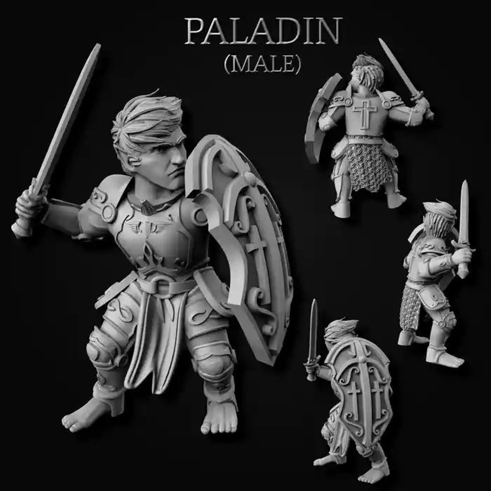 Gnome Paladin (male or Female) Miniature | RPG Minis | DND | D&D | RPG ...