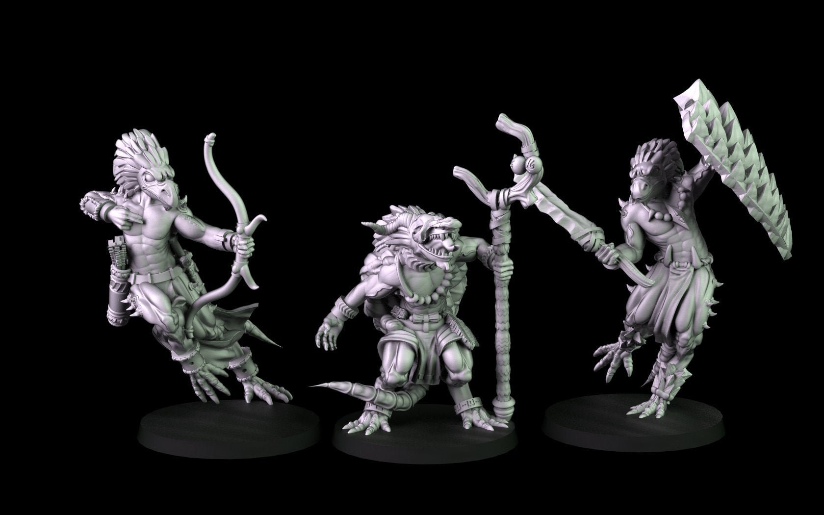 Lizardfolk Miniatures 3 Versions RPG Minis D&D DND - Etsy UK