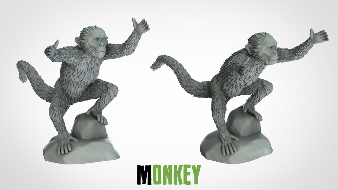 Monkey Miniatures (2 Variations) | RPG Minis | D&D | DND | RPG ...