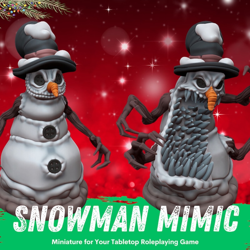 Dnd Snowman Miniature - Etsy