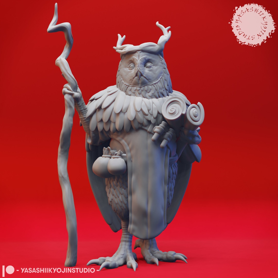 Owlin Wizard Miniature | RPG Minis | D&D | DND | RPG | Tabletop Gaming ...