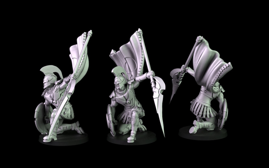 Male/Female Warforged Paladin Miniatures RPG Minis D&D | Etsy